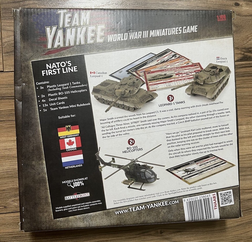 Battlefront Team Yankee World War III NATO's First Line Tank Force Army ...
