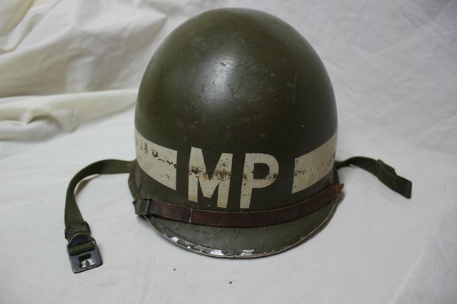 Original US Military Issue WW2 WWII M1 MP Helmet with Liner Military ...