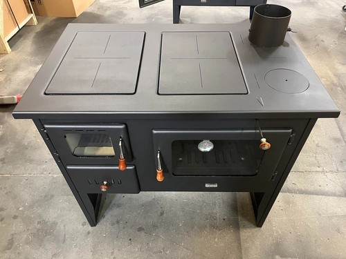 Poêle PRITY 2P41 15,2 kW | Four & plaque métal | Bois | eBay