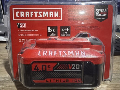 Genuine Craftsman V20 20 Volt Max 4.0AH Lithium-Ion Battery CMCB204 ...