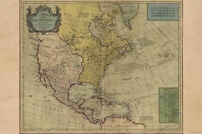 Poster, Many Sizes; Map Of North America 1765 Pre United States | eBay