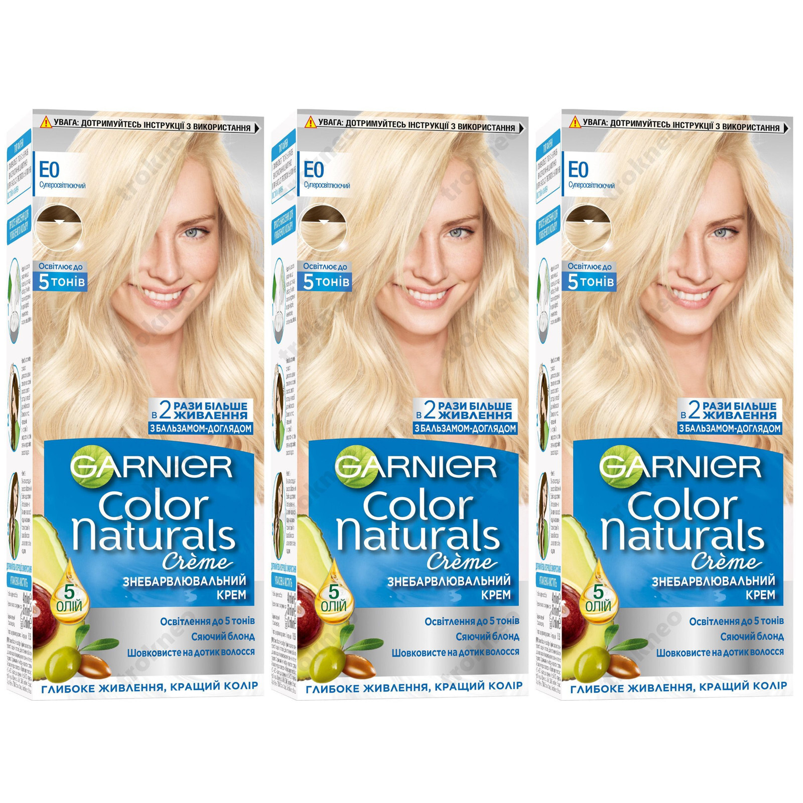 3pcs Garnier Color Naturals E0 Super Blonde Bleaching Color hair | eBay