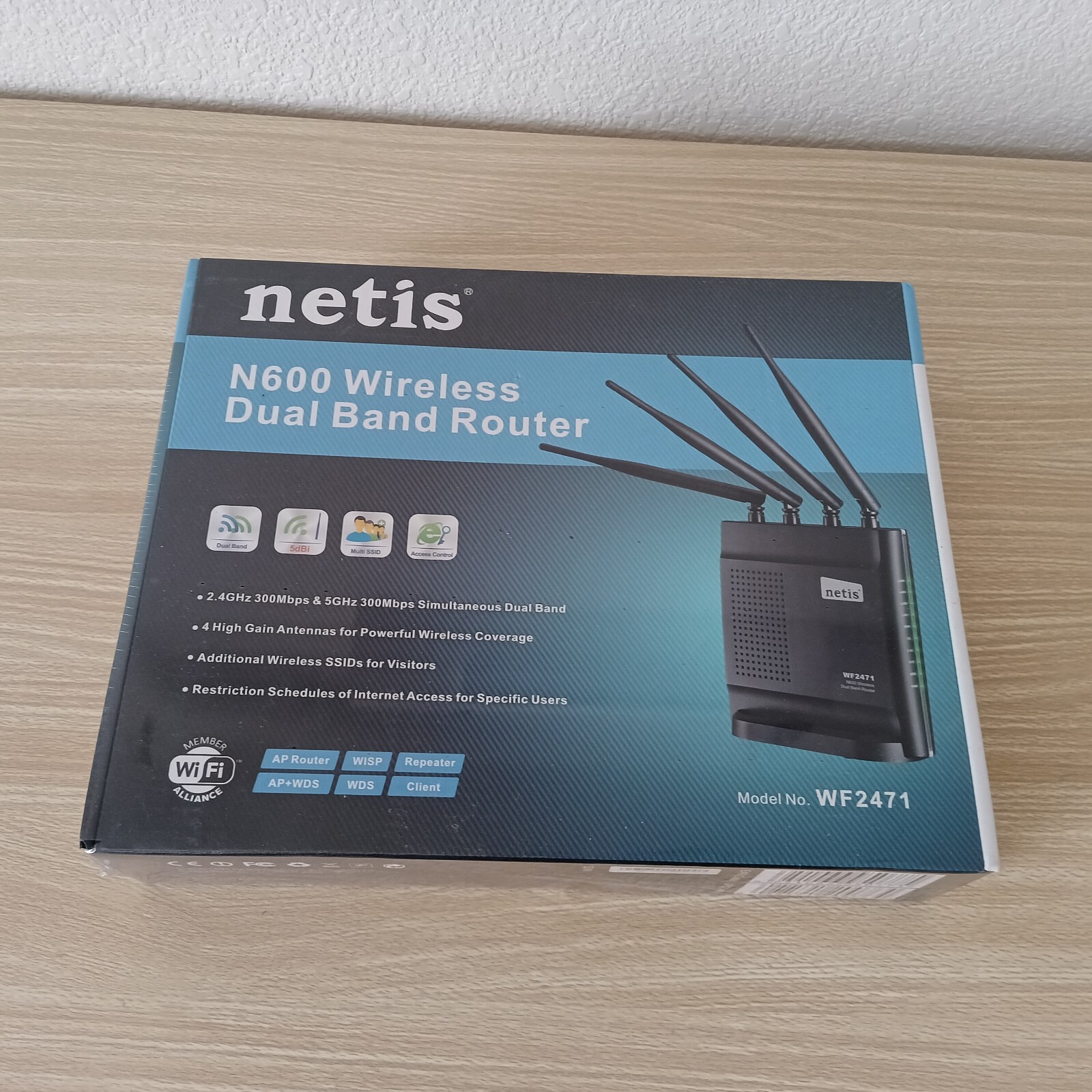 Netis WF2471 Wireless N600 Dual Band Router 300mbps With 4* Antennas ...