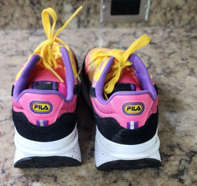 Fila Renno Running Sneakers, Lemon/Knockout Pink/Black, Women Sz 8.5 | eBay