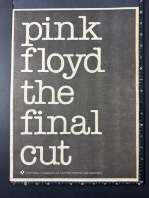 PINK FLOYD - THE FINAL CUT 1983 15X11" Press Advert Poster L265 | eBay