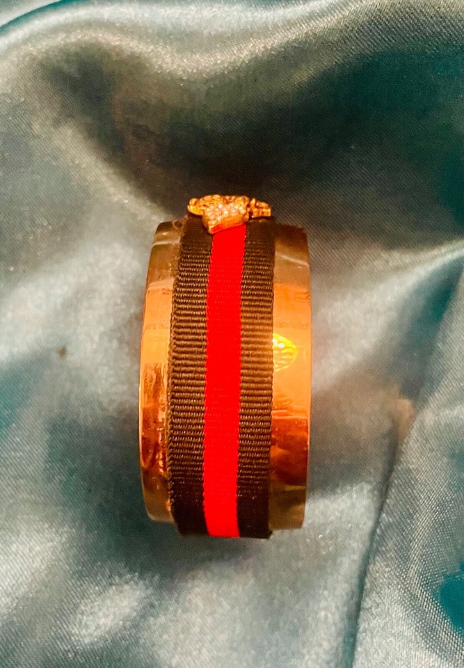 Cute Gucci Repurposed Defender Bee green and red Web cuff bracelet | eBay