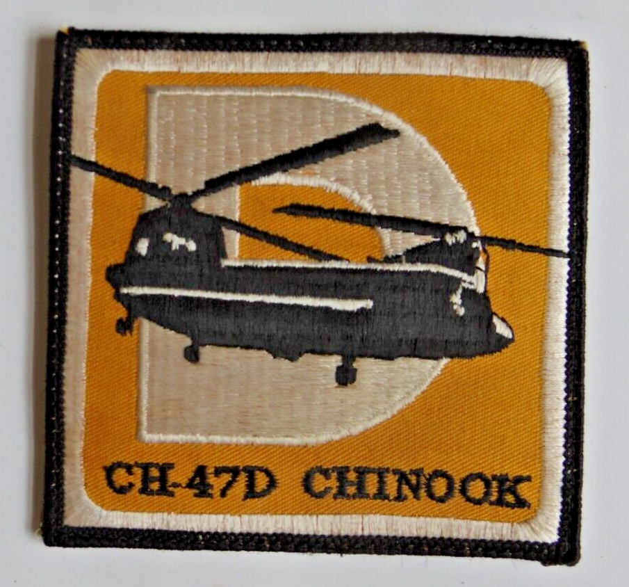 Vintage USAF Air Force CH-47D Chinook Patch White D 4" - Hook & Loop ...