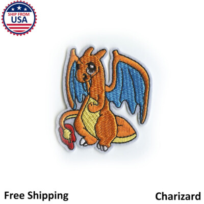 Charizard Cute Pokémon Fan Embroidered Iron-On/Sew-On Patch Applique Motif | eBay