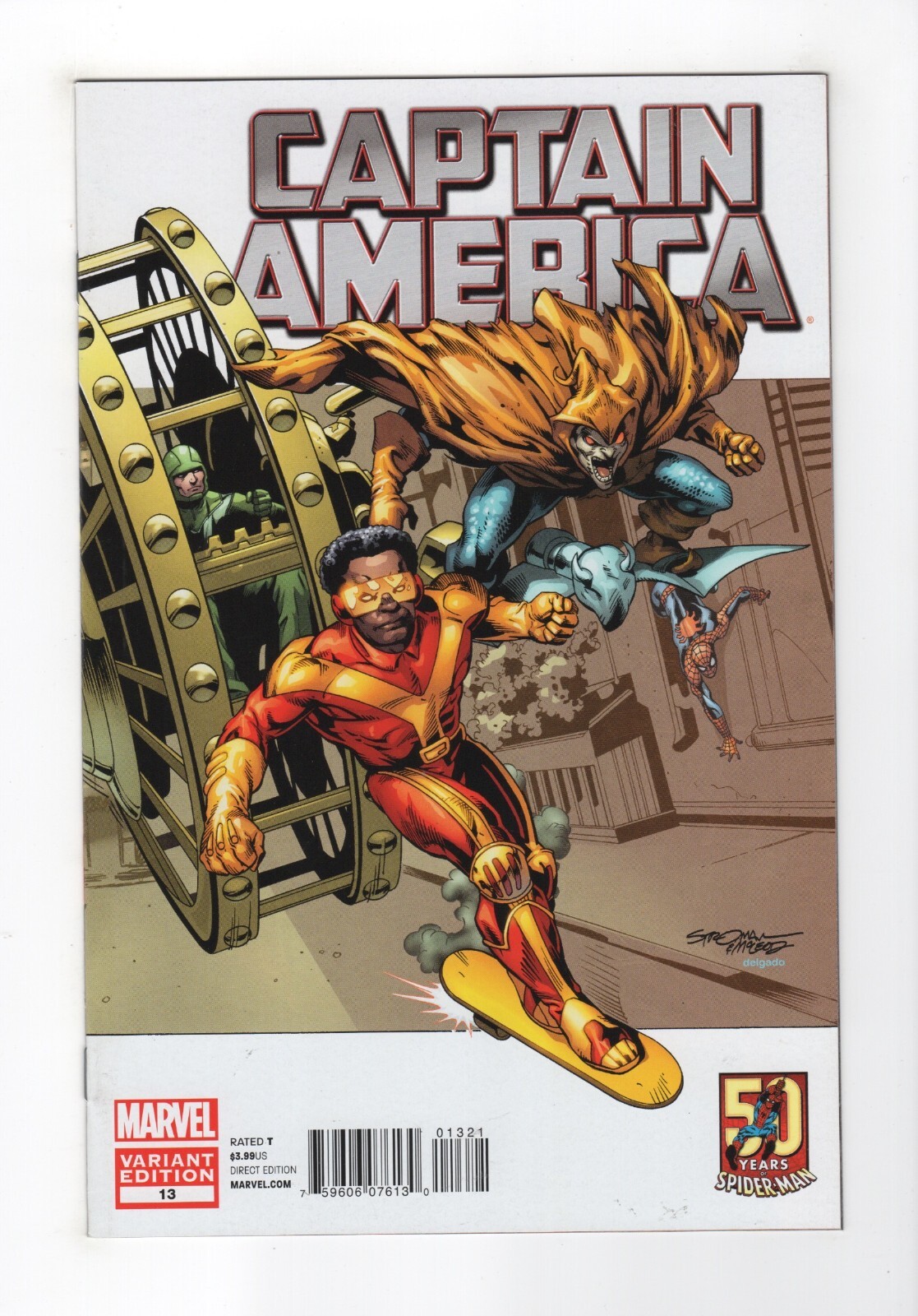Captain America #13 (Marvel 2012) Larry Stroman Spider-Man 1:25 Variant ...