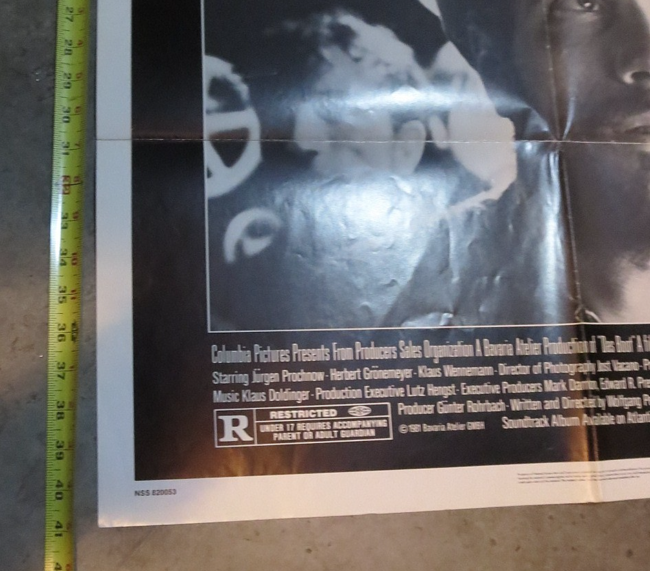 Das Boot Original One Sheet Folded Movie Poster 27” X 41” World War 2 ...