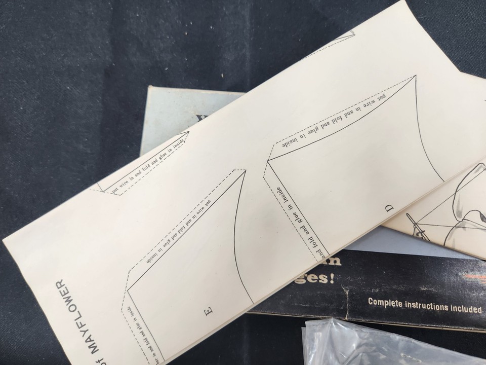 Vintage balsa wood model boat/ship kit Made in Japan Mayflower no 5033 ...