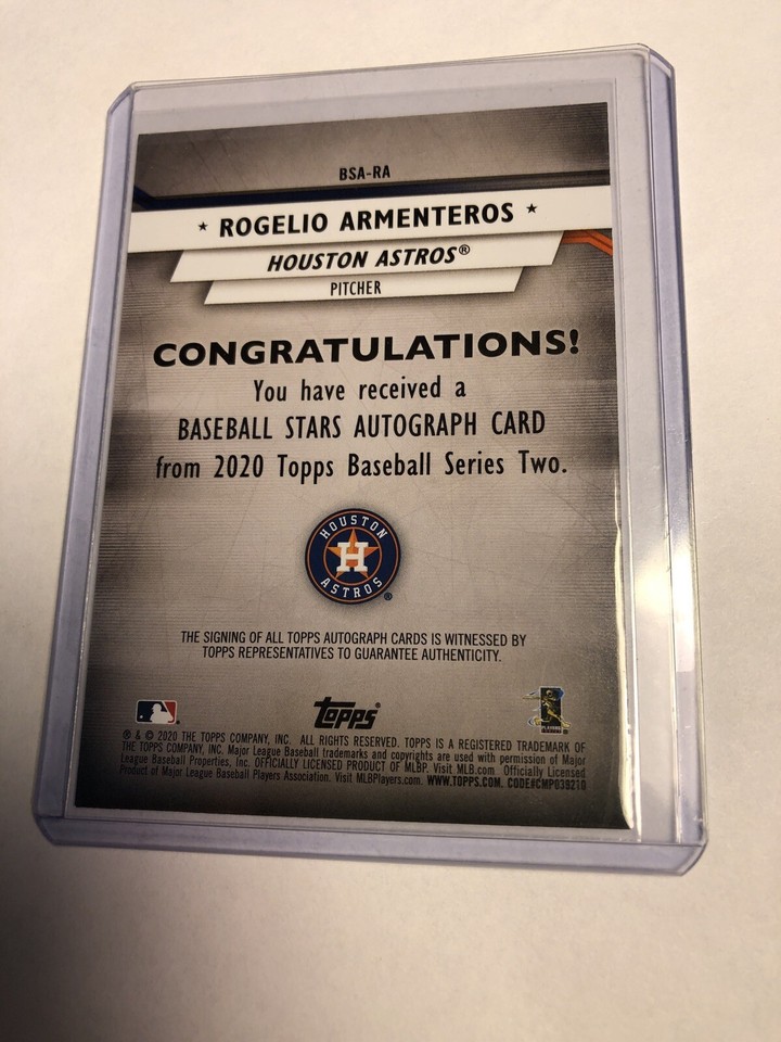2020 Topps Series 2 Rogelio Armenteros Auto Baseball Stars Autograph RC ...
