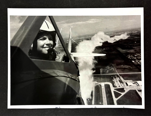 1989 Female Pilot Skywriting Soft Drink Ad Johnson County KS Vintage ...