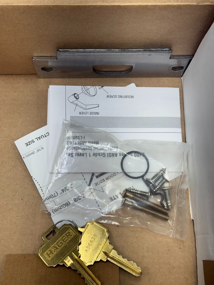 Storeroom Lever Lockset Grade 1 Satin Chrome Hager Commercial 3480 | eBay