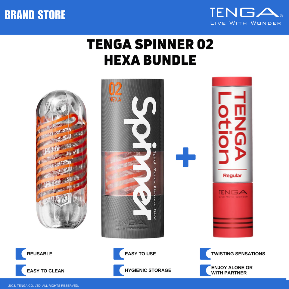 TENGA SPINNER Reusable Spiral-Motion Male Masturbator/Stroker Bundle ...