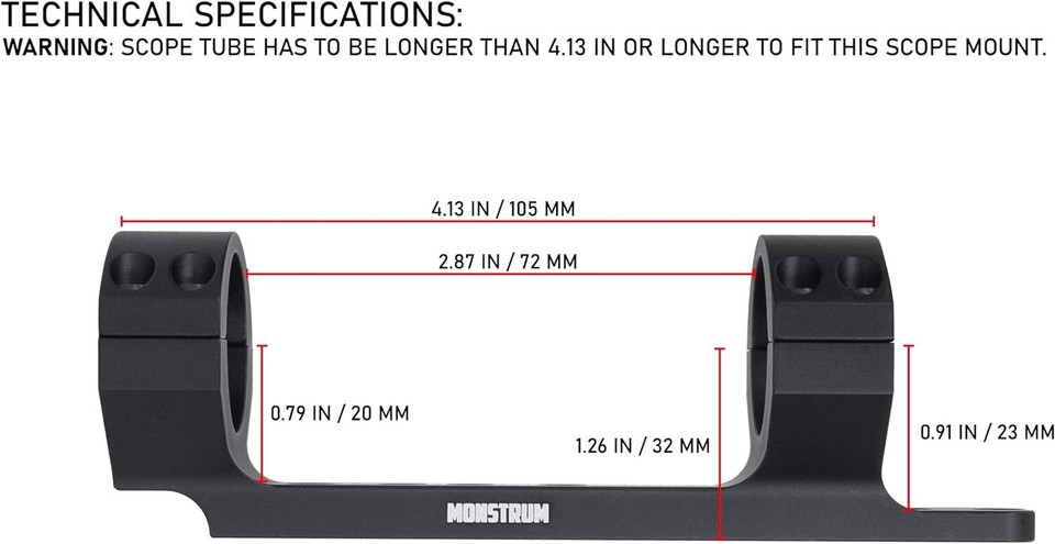 OnePiece Scope Mount Marlin 336/1894/1895 Series Lever Action Rifles ...