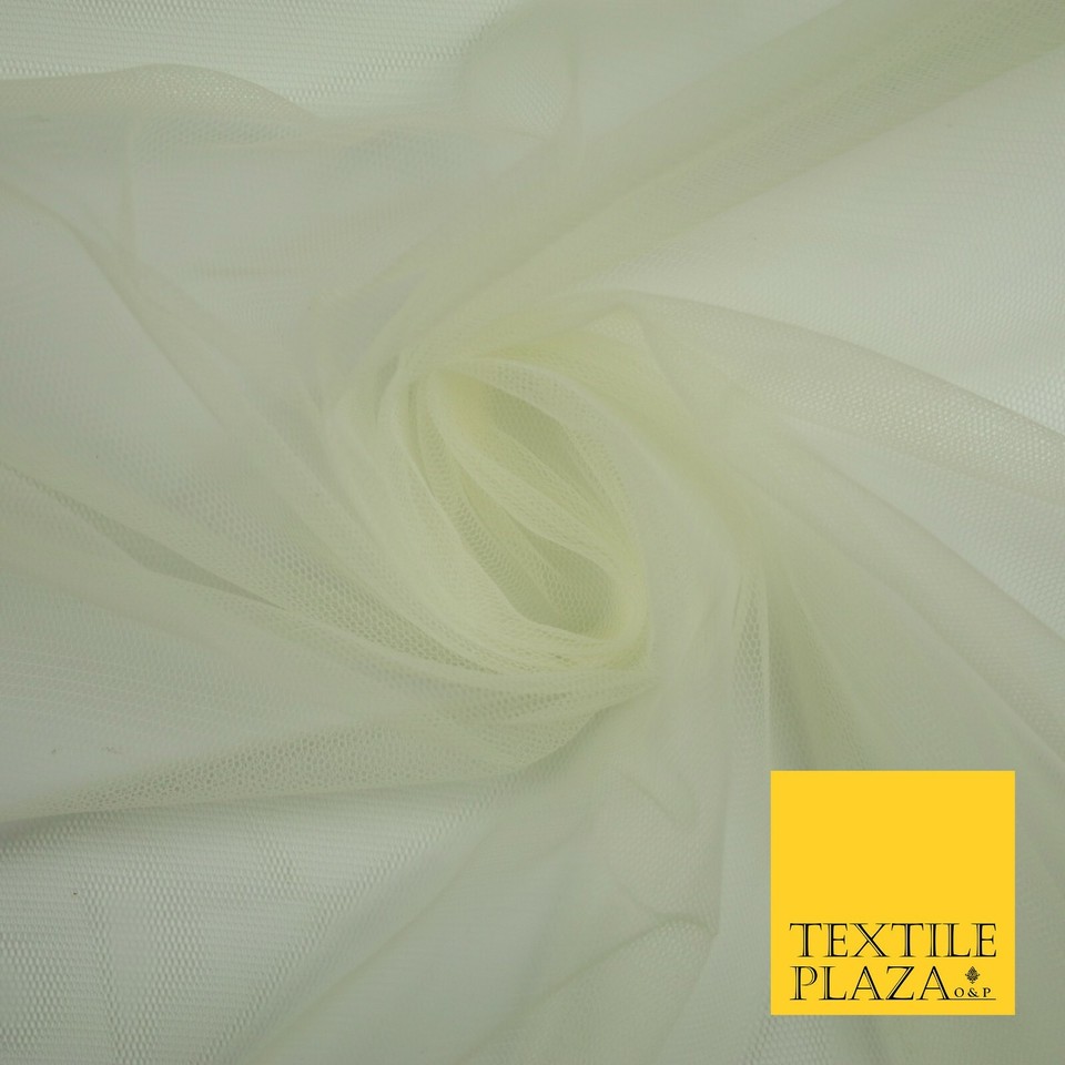 OVER 90 COLOURS - Soft Plain Sheer Tulle Net Fabric Tutu Fairy Veil ...