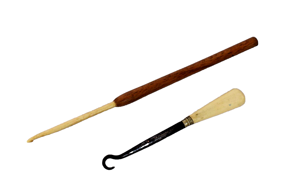 Vintage Crochet Hook Boot Button Hook Shoe Tool For Knit Work Knitting ...