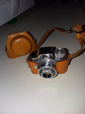 VINTAGE CMC MINI CAMERA LEATHER CASE + STRAP - LOOKS NICE! | eBay