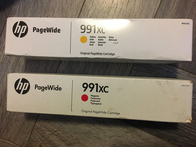 Genuine HP 991xc Cyan Mok06xc Ink Cartridge Page Wide for sale online ...