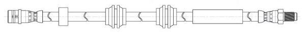 Brake Hose Front HOS4252 Apec Hydraulic 2054200048 2054200348 ...