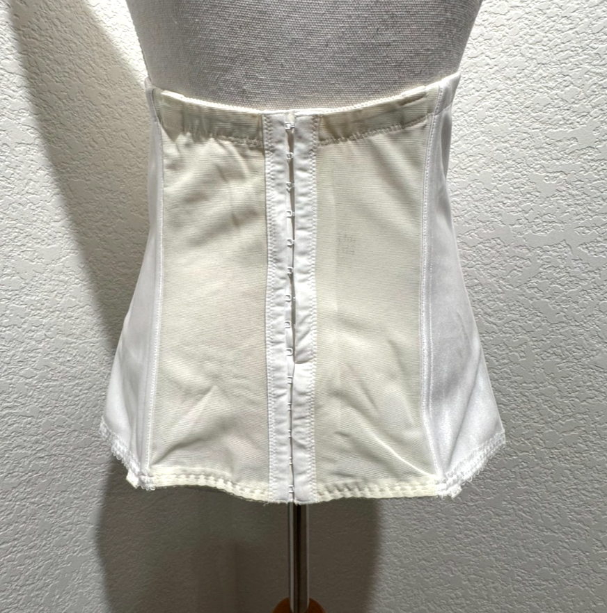 Dominique White Rachelle Satin Strapless Corset Bustier Bra Sz 40DD ...