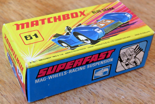 Matchbox Superfast No 61 Blue Shark BOX ONLY - NO MODEL. | eBay UK