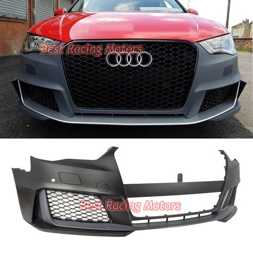For 2014-2016 Audi A3 S3 8V RS3 Style Front Bumper + Gloss Black Grille ...