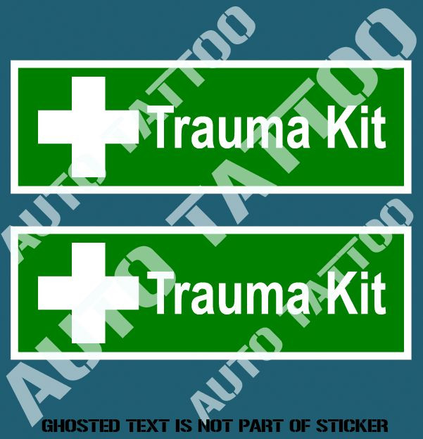TRAUMA KIT DECAL STICKER SET FOR MEDICINE BOX COMMERCIAL OH&S WARNING ...