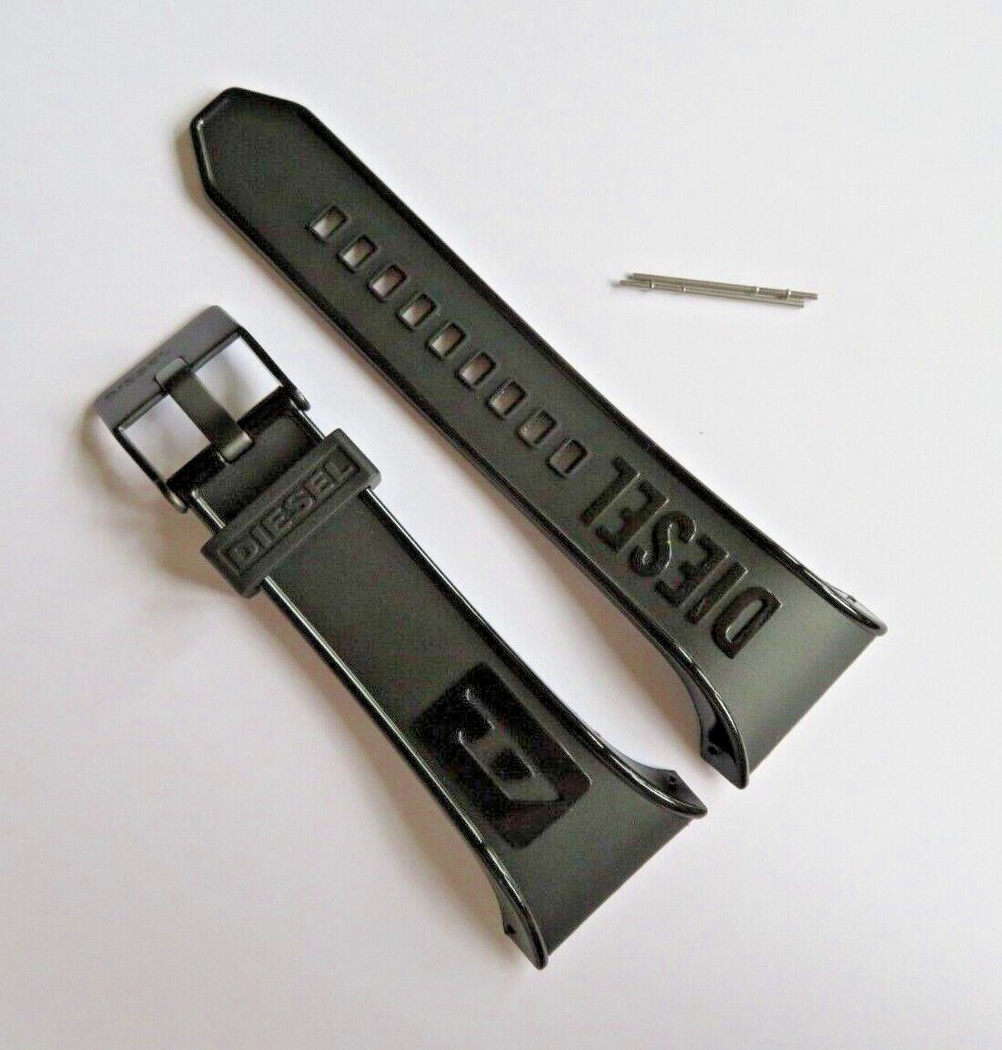 DIESEL Original Ersatzband Silikon DZ1971 Uhrband schwarz watch strap ...