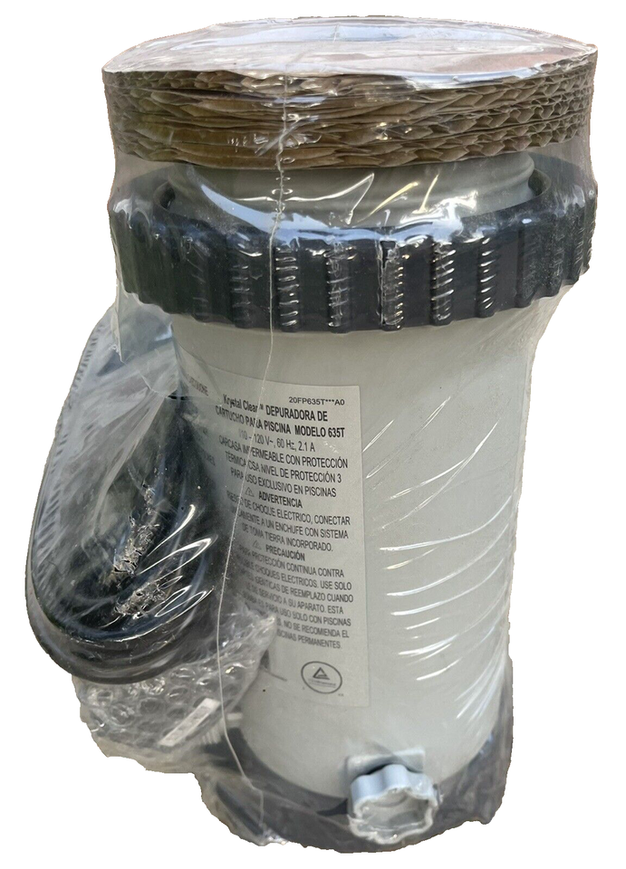 INTEX KRYSTAL CLEAR FILTER PUMP MODEL 635T ABOVE GROUND POOL PUMP 1500 ...