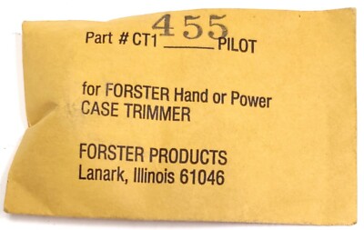 Forster Case Trimmer Pilot #455 for "Original, Power, and Classic ...