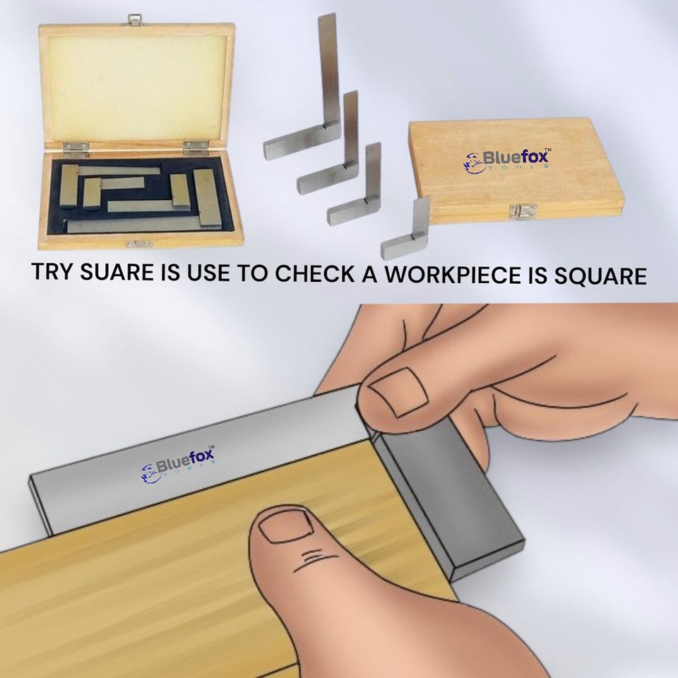 2" 3" 4" & 6 " Precision Engineers Square Set 4pc Hardened Squares In ...