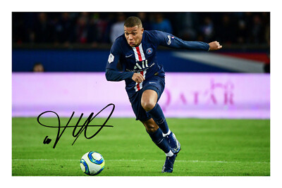 Kylian Mbappe Signed A4 Autograph Photo Print Football Paris Saint ...