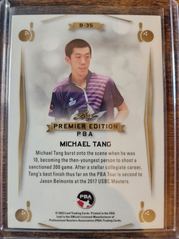 2023 Leaf PBA Premier Edition Bowling Michael Tang #B-35 | eBay