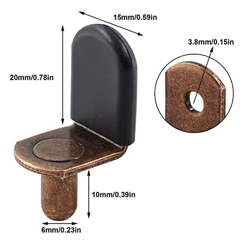 30 Pcs Shelf Support Pegs, 1/4 Inch L-Shaped Clips with Rubber Sleeve ...