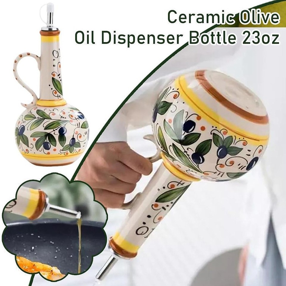 Ceramic Olive Oil Dispenser Bottle 23oz, Olive Oil Dispenser Bottle ...
