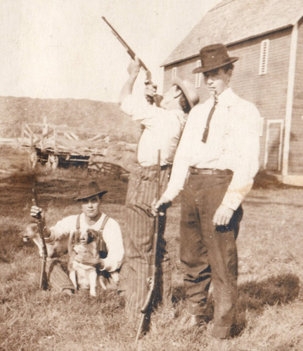 Armed Men Dog Shotgun Hunters Real Photo Postcard RPPC | eBay