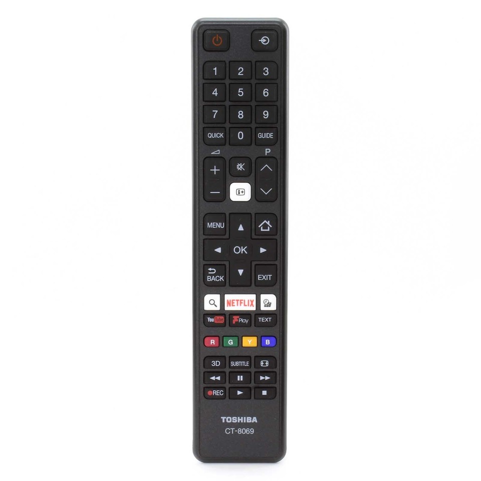 Genuine Toshiba CT-8069 TV Remote Control for 55U6663DB 32L3753DB Smart ...