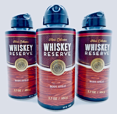 3 BATH & DODY WORKS MEN'S COLLECTION WHISKEY RESERVE BODY MIST SPRAY 3. ...