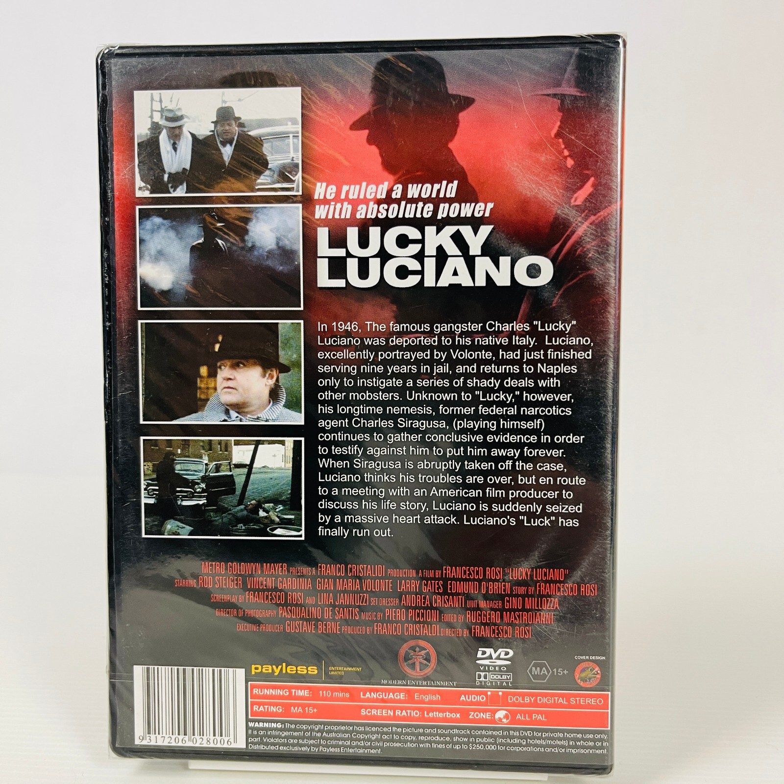 Lucky Luciano (DVD, 1973) Rob Steiger Crime NEW All Regions | eBay