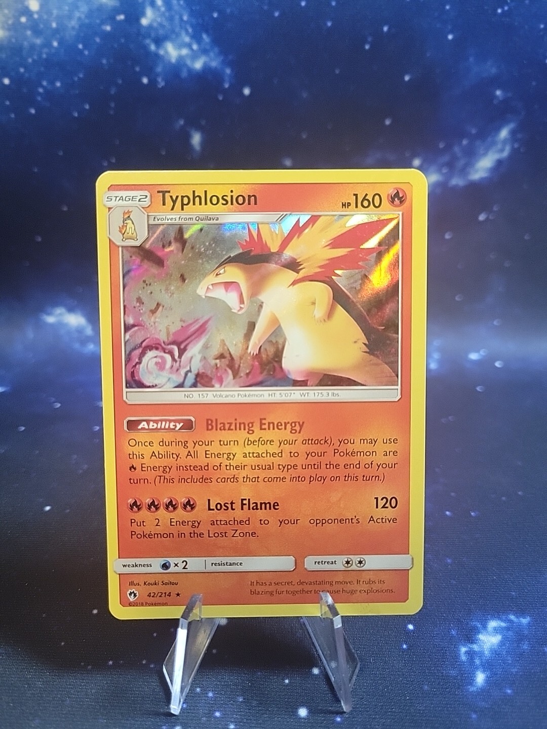 Pokémon TCG Typhlosion Sun & Moon - Lost Thunder 42/214 Holo Holo Rare ...