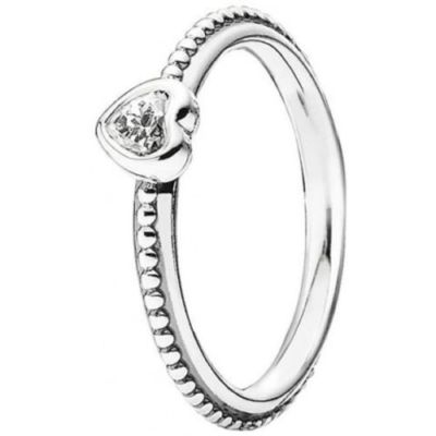 GENUINE SILVER S925 DELICATE HEART ONE LOVE RING SIZE 52 - LIMITED ...