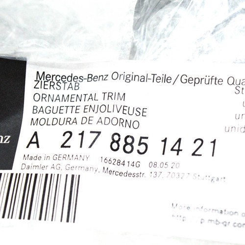 NEW MERCEDES-BENZ S COUPE C217 FRONT BUMPER RIGHT TRIM A2178851421 OEM ...