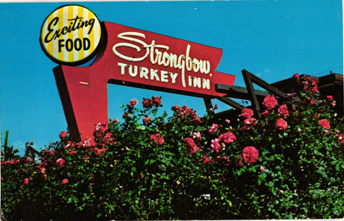 Strongbow Turkey Farm & Inn Valparaiso IN Chrome Unposted Postcard ...
