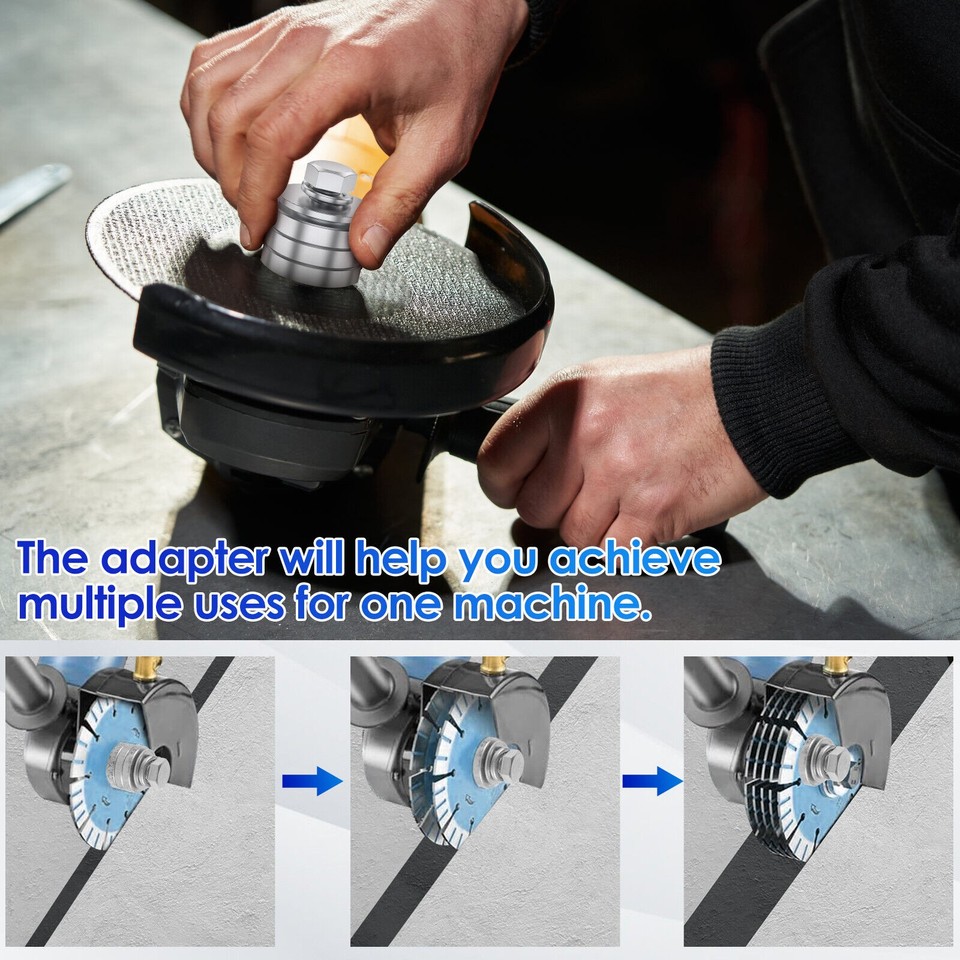 2* M10+M14 Angle Grinder to Grooving Machine Adapter Slotted Machine ...