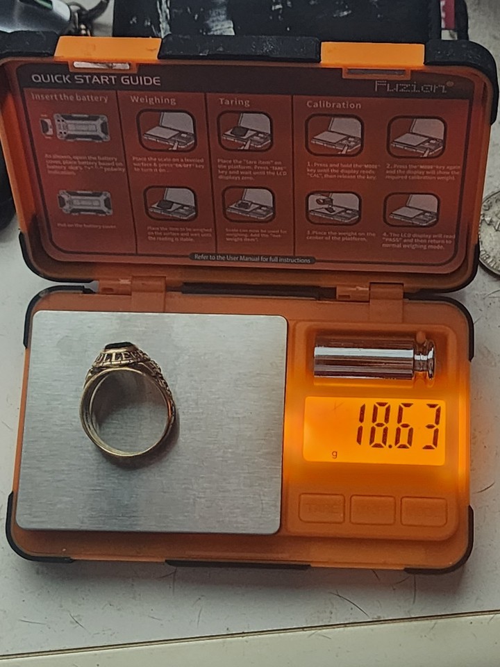 1986 John Roberts College Class Ring - 18.63g 14K Gold & synthetic ...