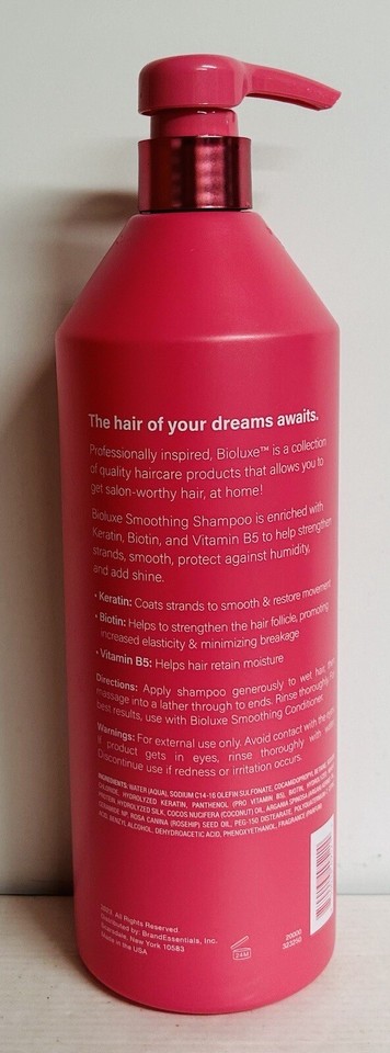 Bio Luxe ~ Mega Smooth Keratin Complex Shampoo Biotin 32 fl oz | eBay