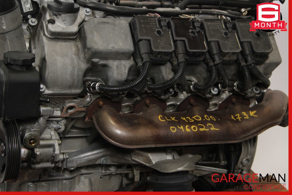 Mercedes W208 CLK430 S430 4.3L V8 M113 Complete Engine Motor Block ...