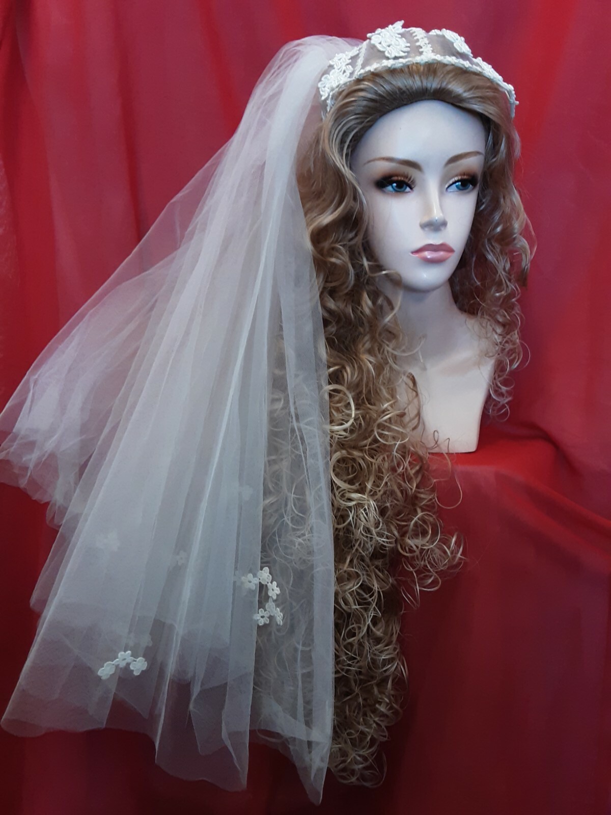 Beautiful Vintage Wedding Bridal Veil Vale Vail Bride… - Gem